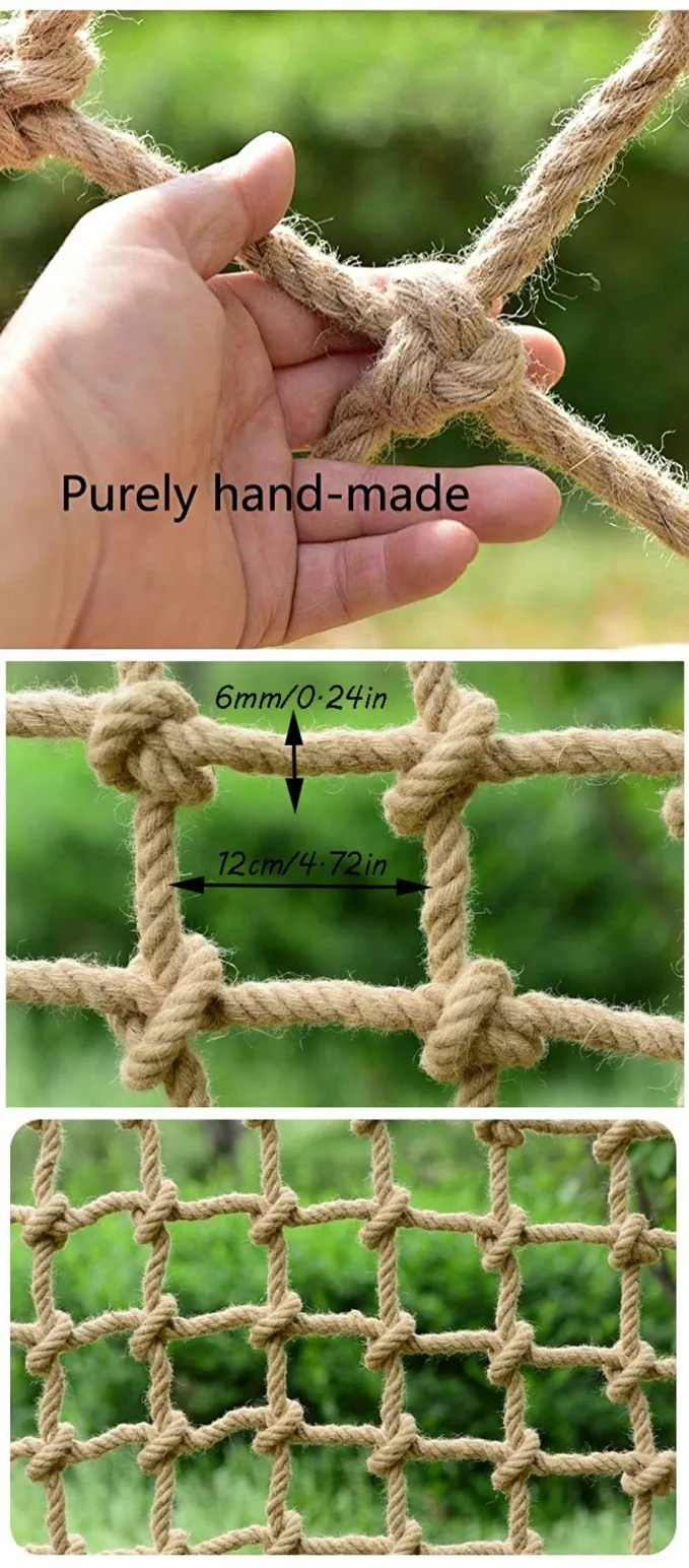 Hemp Rope Railing Stairs Netting Kids Safety Netting Manila Garden ...