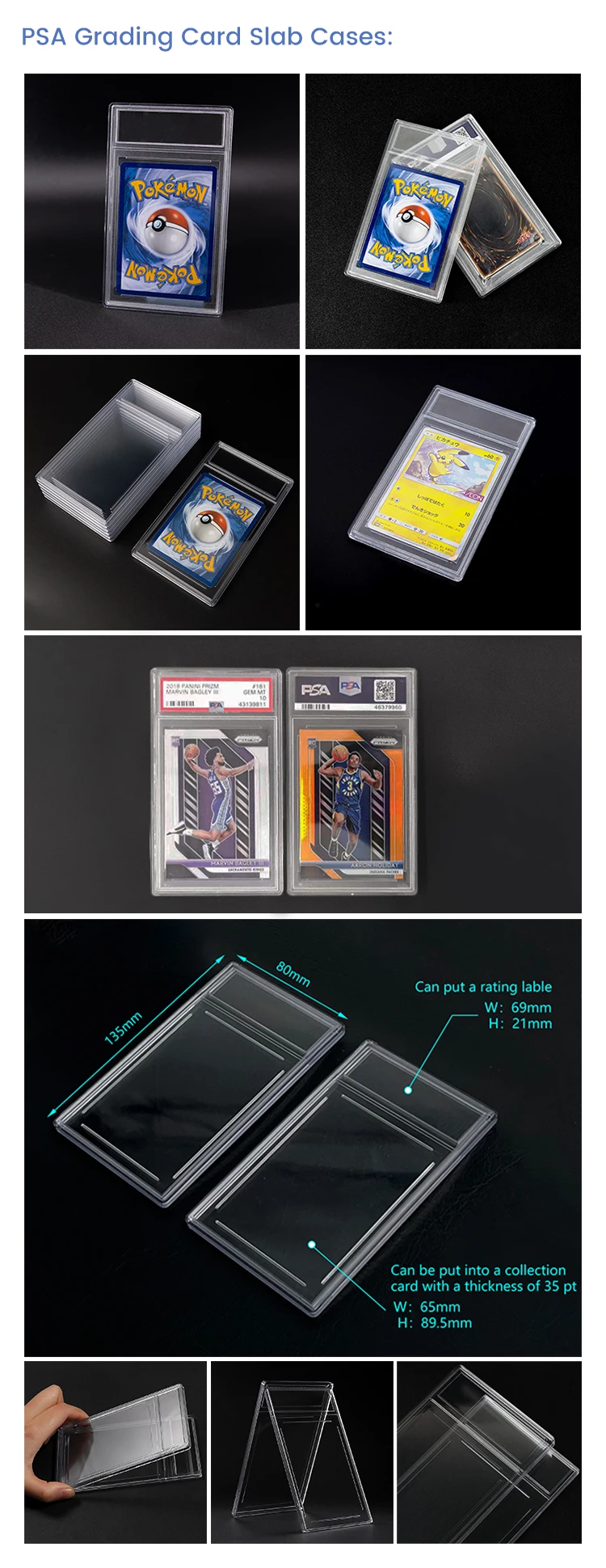 Psa Grading Card Collectible Slab Cases - Buy Psa Slab Case,Sports Slab ...