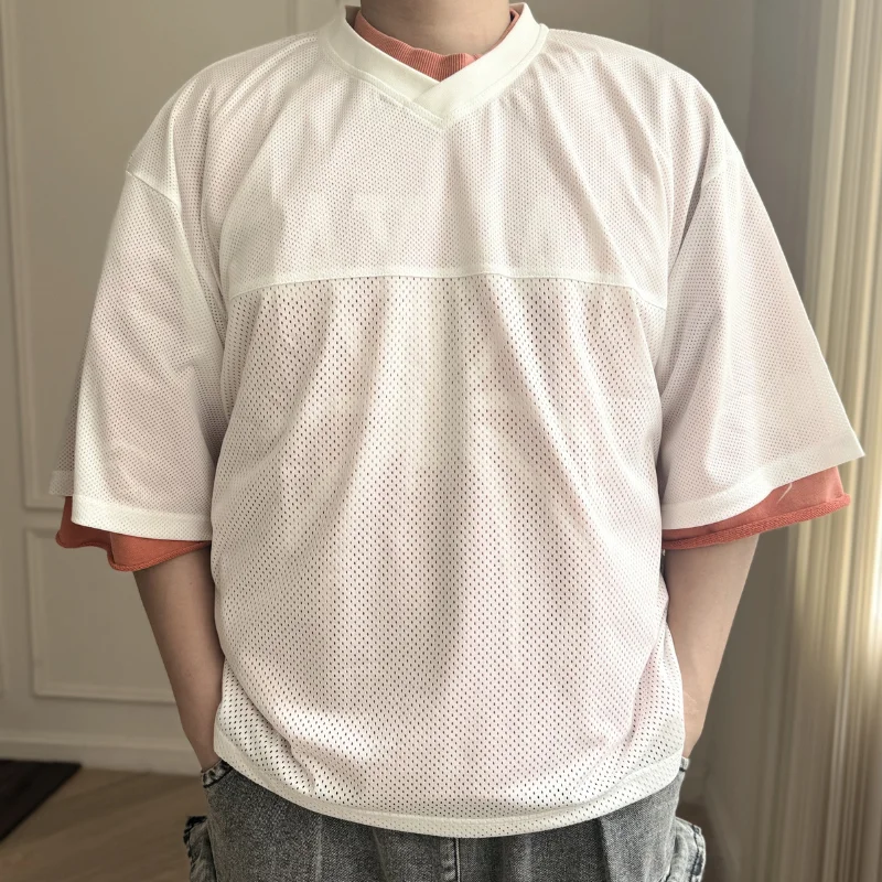 Summer Jersey Boxy Mesh T-shirt Manufacturer Custom Printing Blank ...