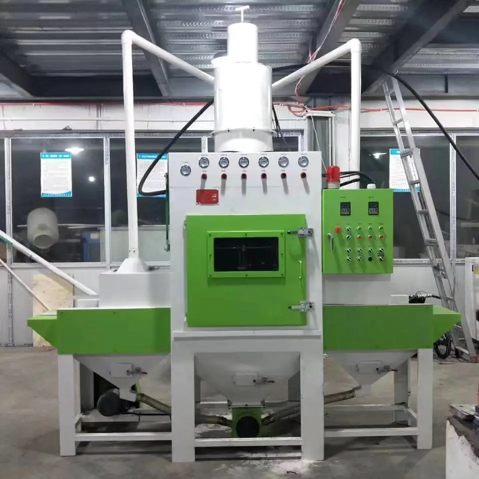 Automatic Wet Sandblaster Vapor Blasting Machines With Conveyor Belt ...