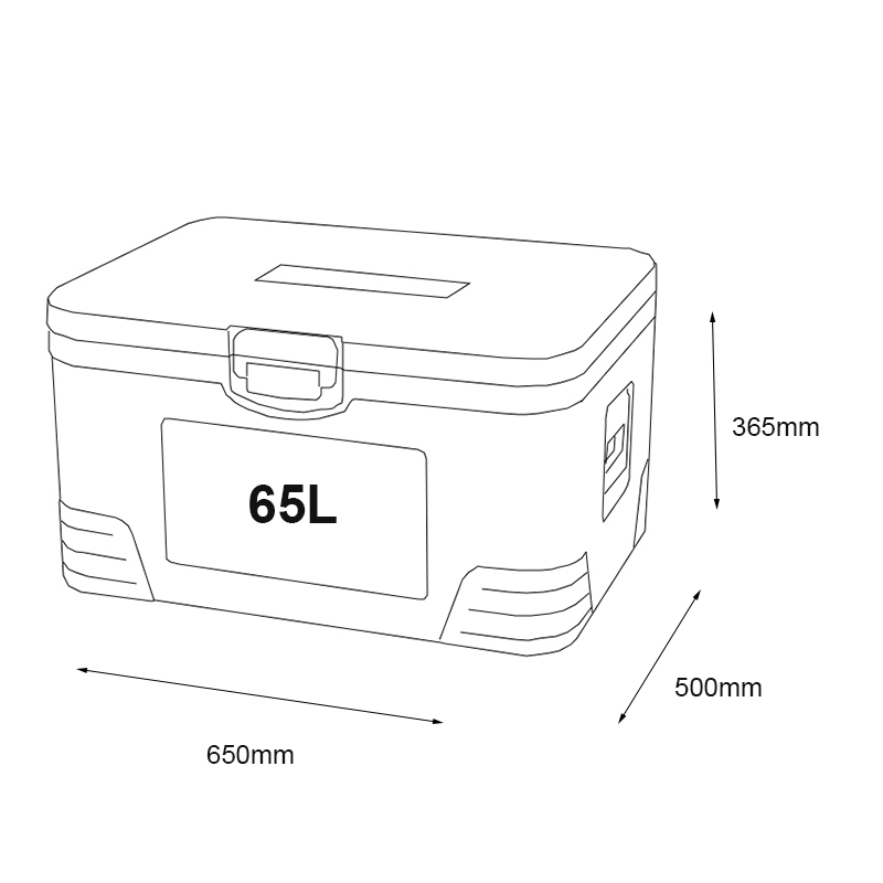 Plastic 65L Polyurethane Insulated Cold Chain Transportation Cooler Box ...