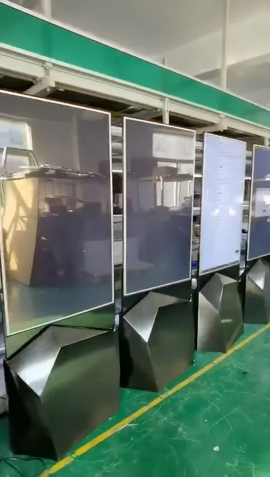 Ultra Thin Double Sided Floor Stand Kiosk 4k Digital Led Screens Floor ...