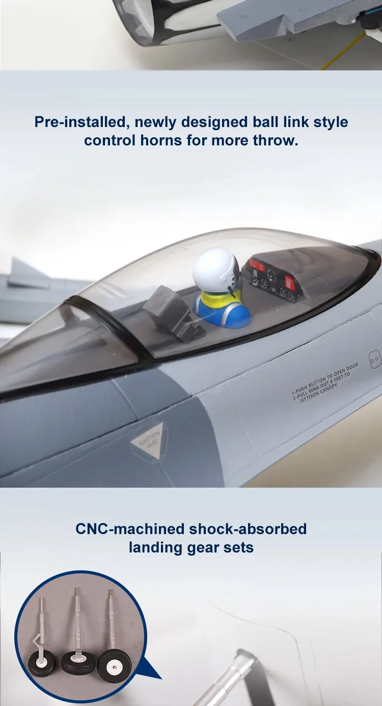 FMS 70mm EDF F-16C Fighting Falcon PNP High Speed RC Fighter Jet