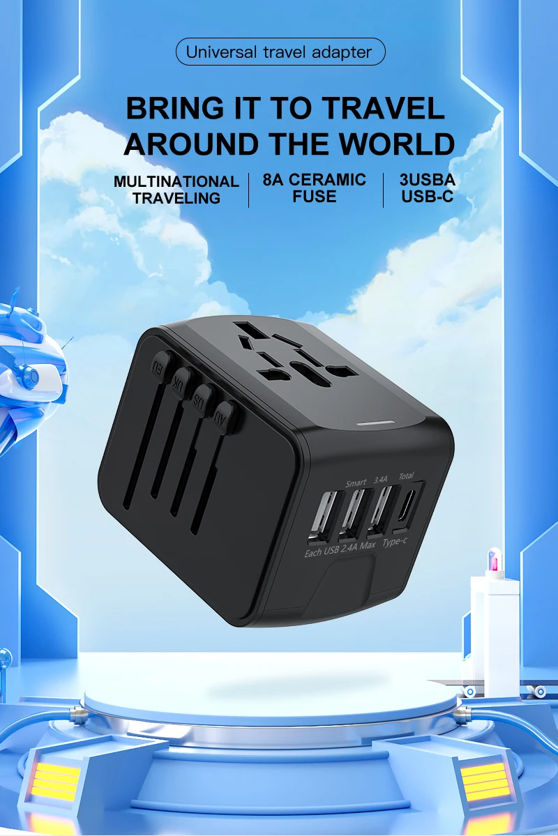 USB International Travel Adapter - Universal & Promotional