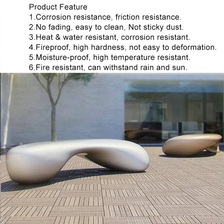 Fiberglass Chair Bench - Stylish & Durable Outdoor Seating