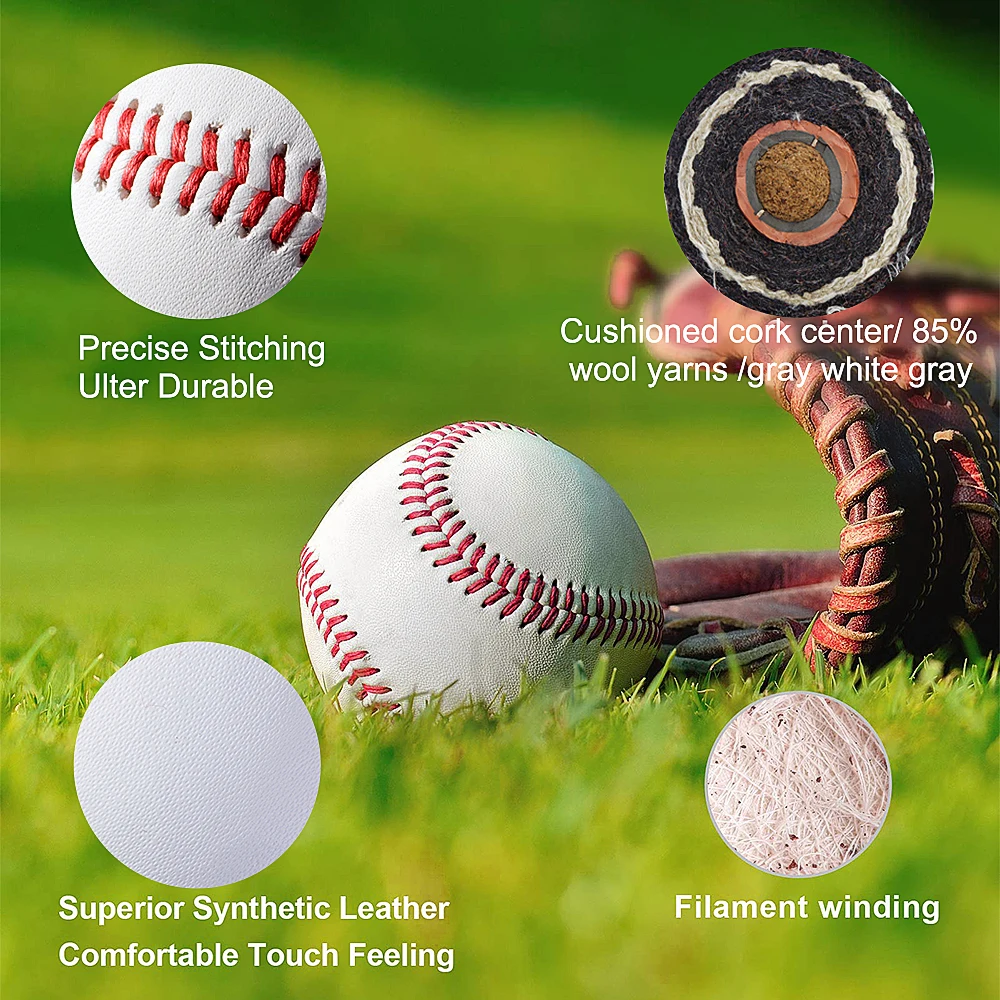 Beisbol Cowhide Baseball Baseball Ball 85% Wool Content Official ...