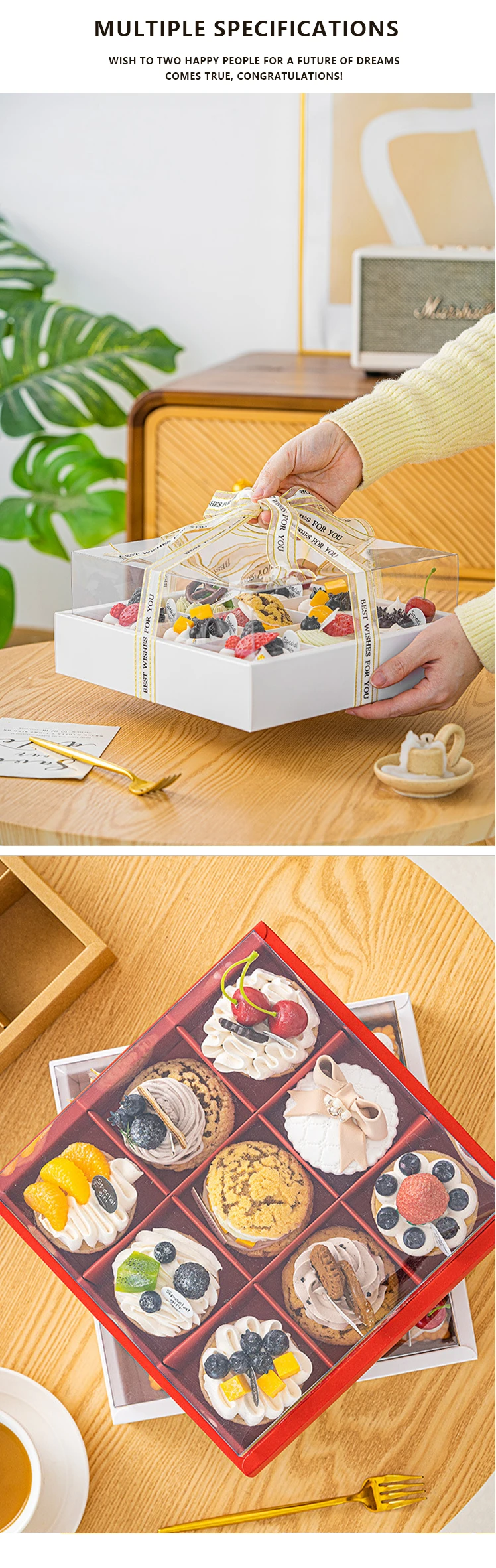 Clear Transparent Cake Box - Eco-Friendly & Customizable