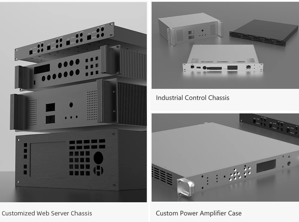 YGH001 1U 19 Inch Standard Rack Mount Computer case Enclosure Chassis ...