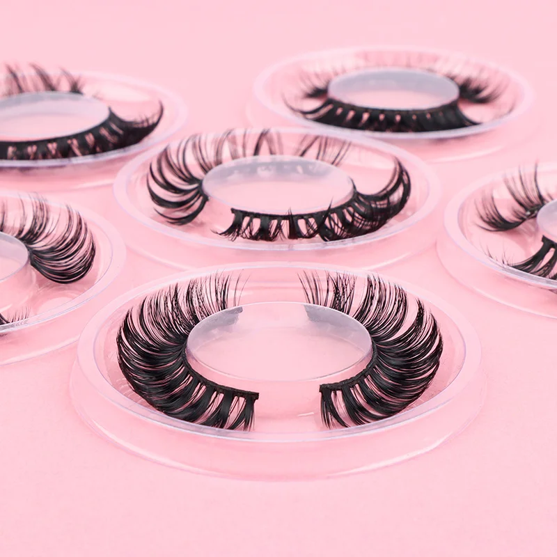 Lashes 8/10 Pairs Dd Curl Russian Strips Lashes Faux Mink Makeup ...