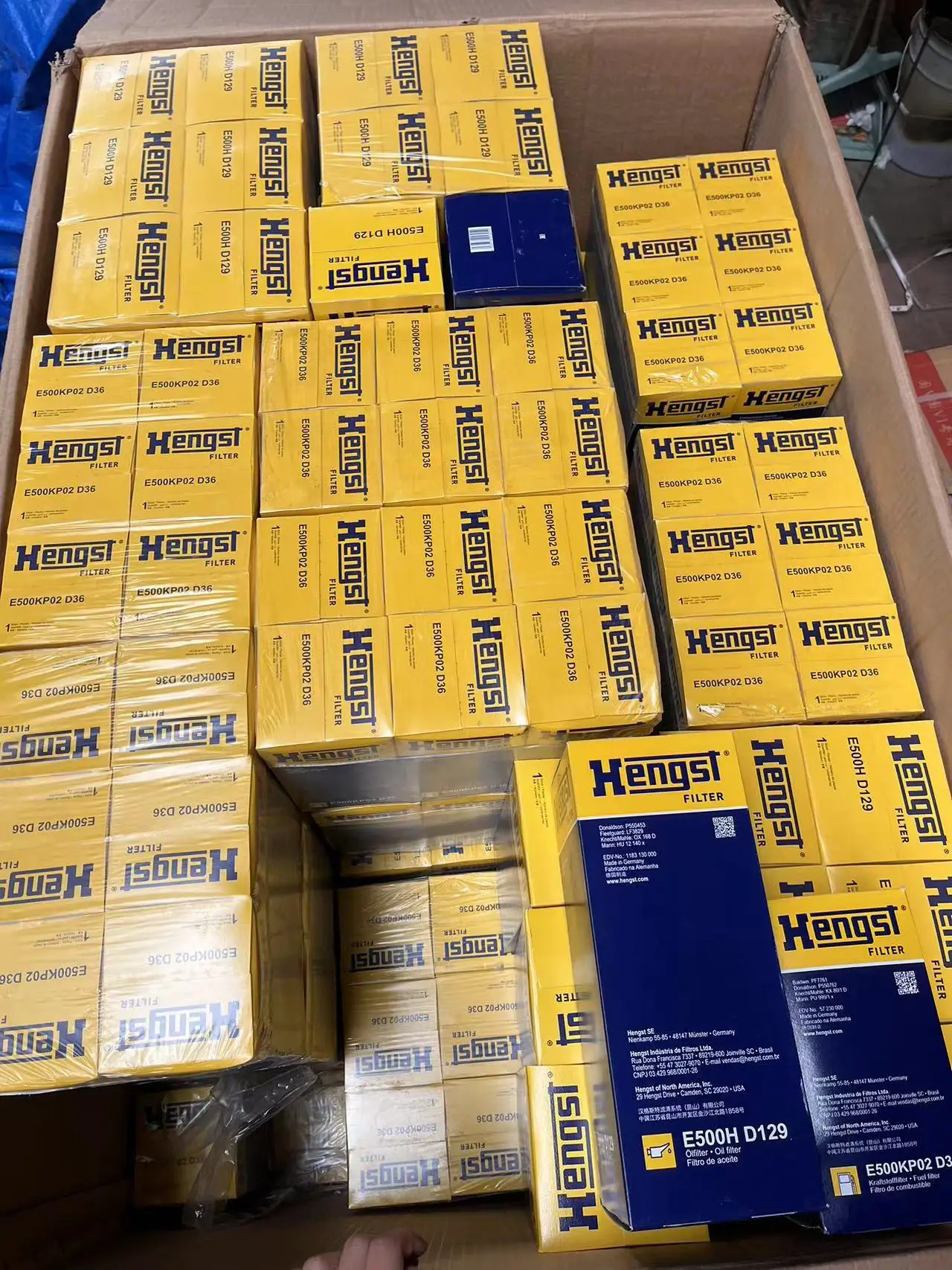 Truck Engine Oil Filter Fuel Filter E500KP02D36 E175HD129 E500HD129 for ...