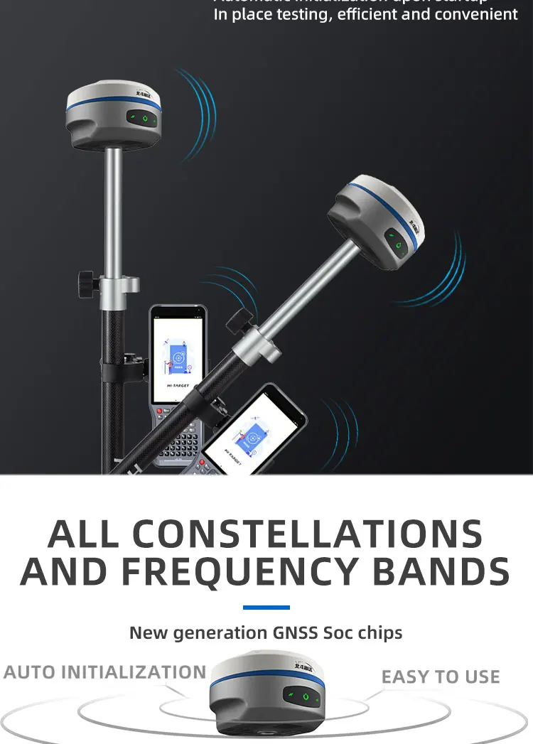 Hi Target Gnss Ts6 Gnss Rtk Receiver Land Survey Machine Baser Or Rover ...