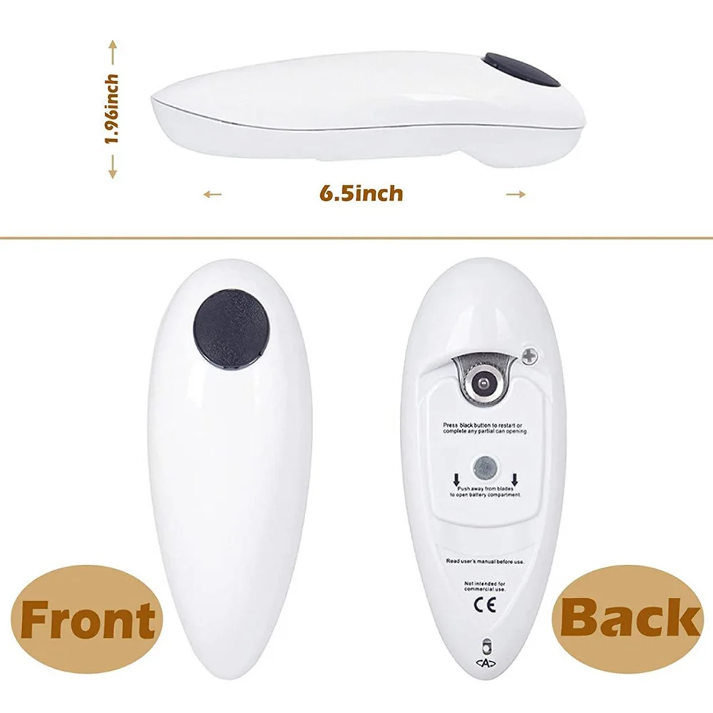One Touch Safety Can Opener Smooth Edge Automatic Handheld Jar Opener ...