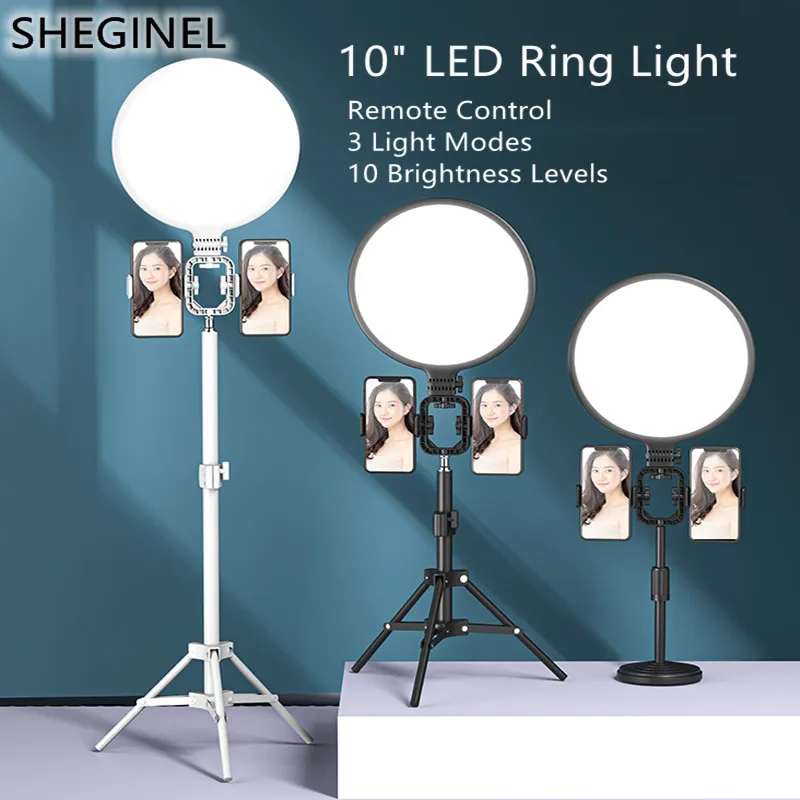 Circle Video Ring Light Rotate Adjust Led Ring Light 10 Inch Selfie ...