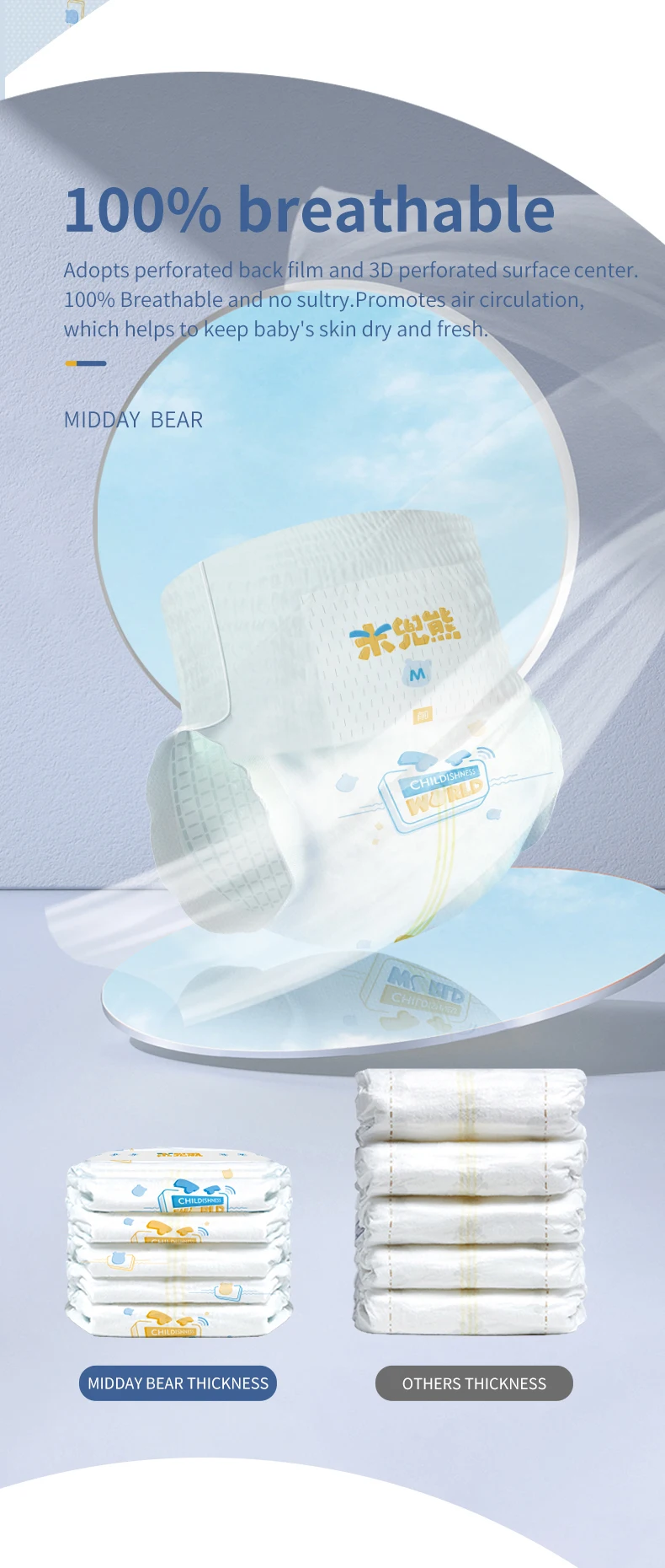 Excellent High Quality Midday Bear Baby Training Pants Diaper Pull Ups ...