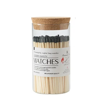 150 Matchsticks In Glass Jar With Striker For Home Decor Candle ...