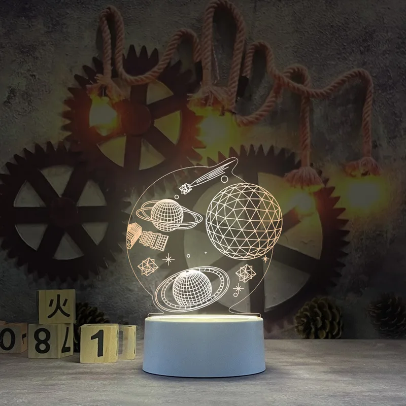 3D Acrylic Christmas Lights - Customizable LED Table Lamps