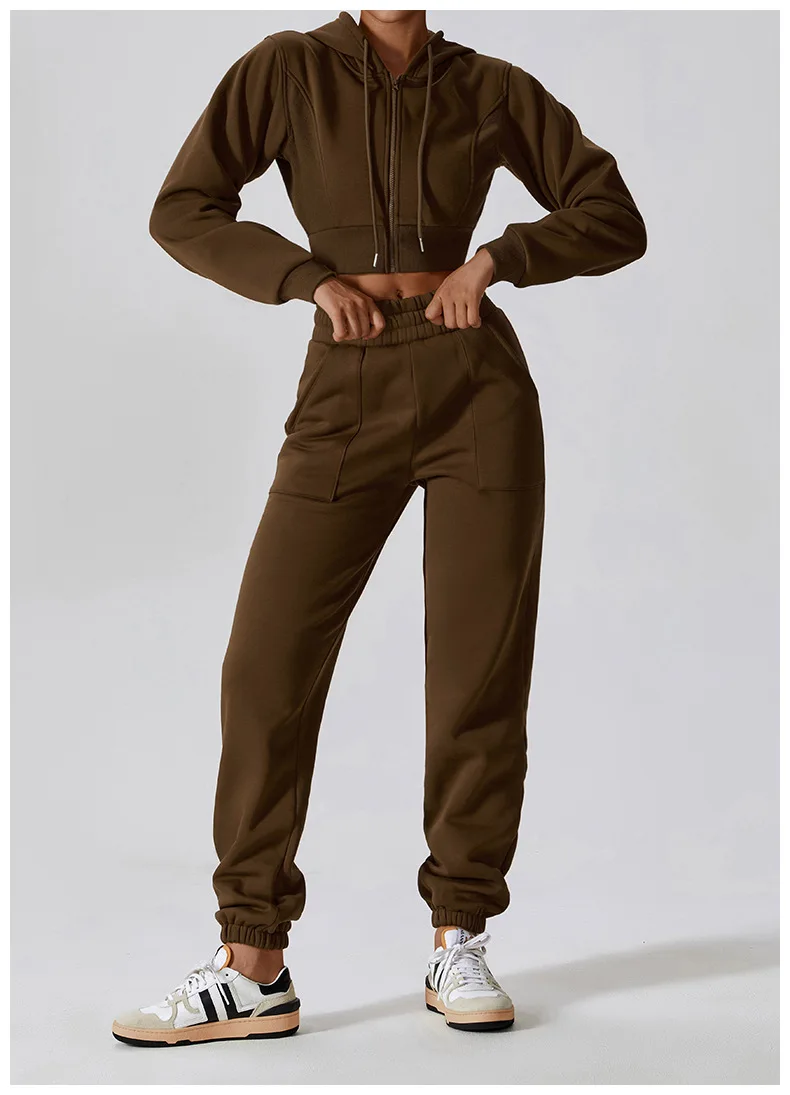 Custom 50% Cotton / 50% Polyester Women Pockets Jogging Pants Wholesale ...