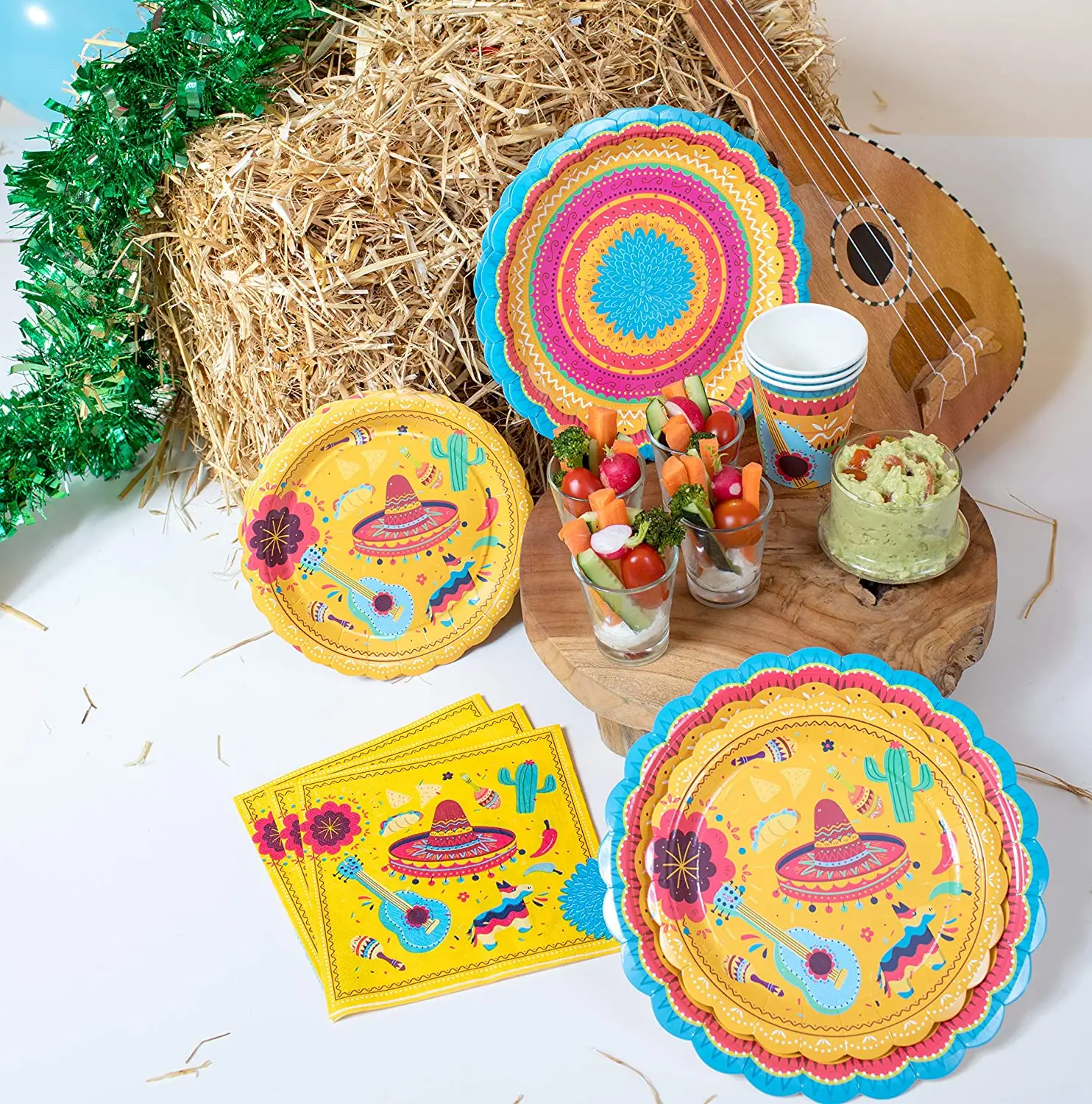 Nicro Mexican Fiesta Carnival Paper Plates Cups Napkins Birthday Party ...