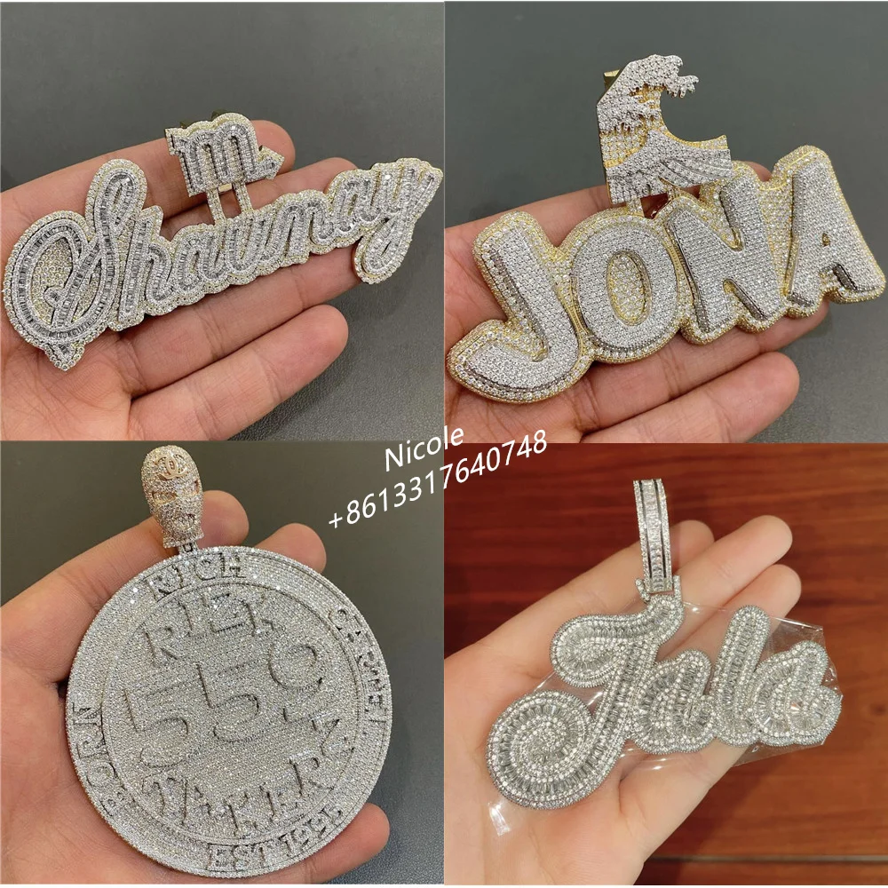 Luxury Custom Buss Down Iced Out Moissanite Diamond Pendant Necklace ...