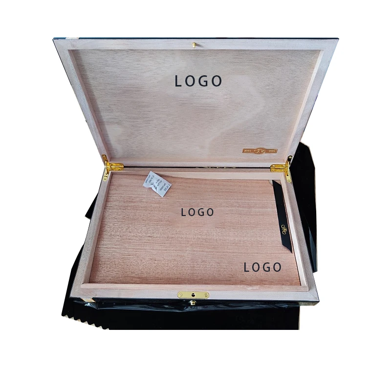 High Gloss Modern Wooden Cigar Humidor Cedar Cigar Packaging Boxes For ...