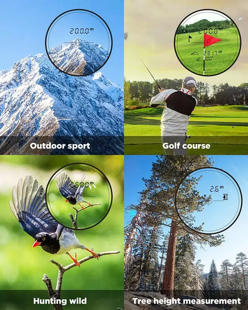 Mileseey Pf3h 800 Yard Golf Laser Rangefinder Slope Adjusted Flag-lock ...