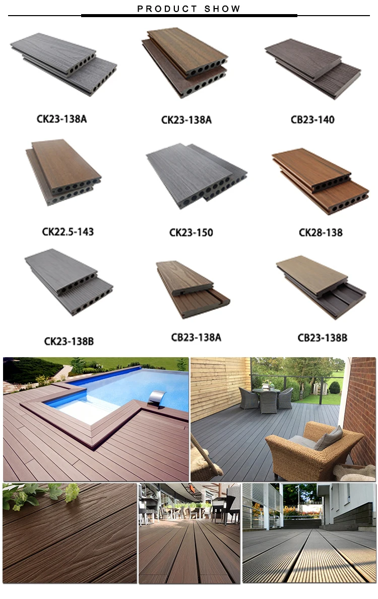 Wpc Outdoor Decking Wood Plastic Composite Co Extrusion Decking ...