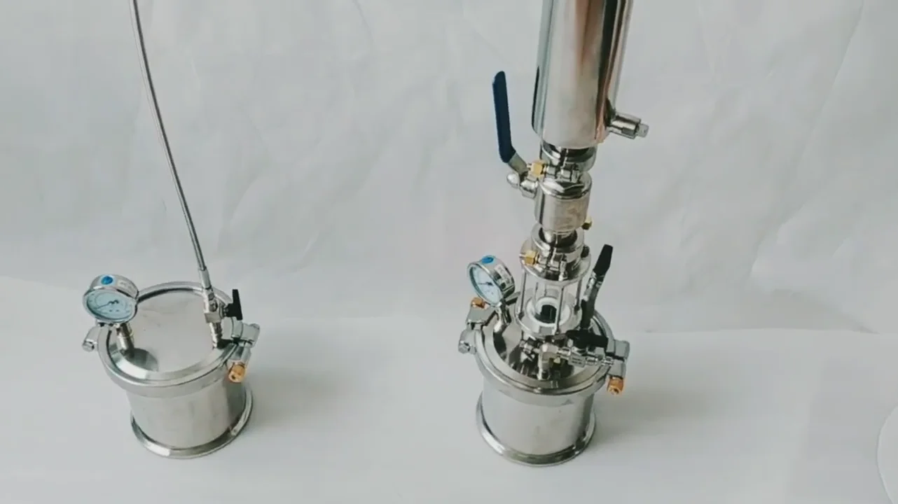 Sanitary Dewaxing Column 135g Closed Loop Extractor System With Ball ...