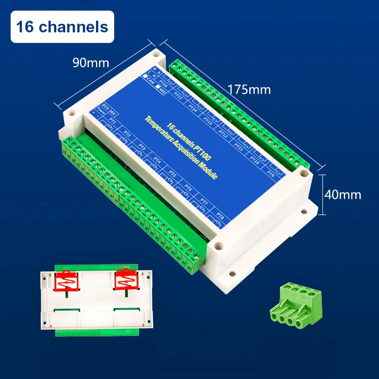 2/4/8/16 Channels PT100 & Thermocouple Sensor Module