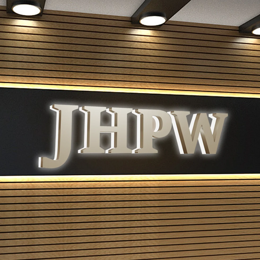 Wholesale Commercial Building Gold Illuminated Letter Sign Storefront ...