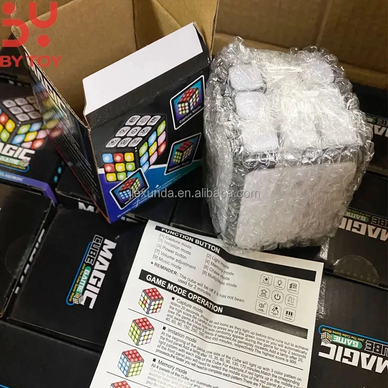 Autism Sensory Toys Flashing Cube Electronic Memory Brain Game Cube ...