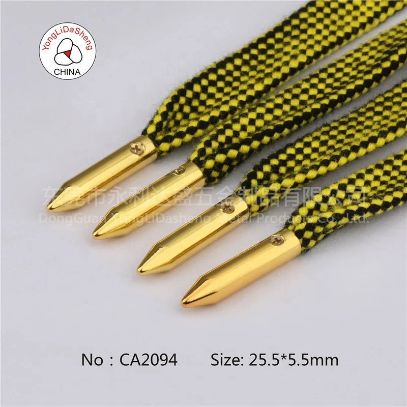 Metal Cord End Custom Hoodie String Tips Gold Metal Bullet Aglet Custom ...