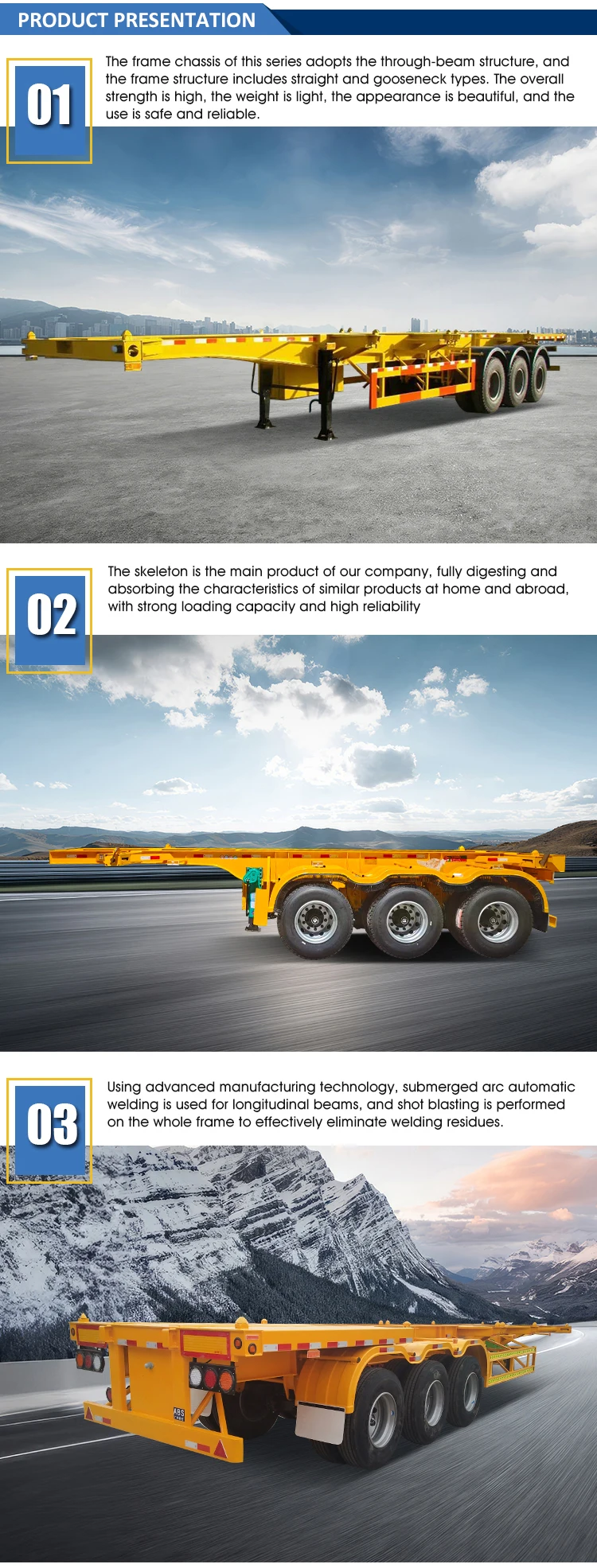 Shipping Container Goose Neck Expandable Skeletal Skeleton Semi Trailer ...