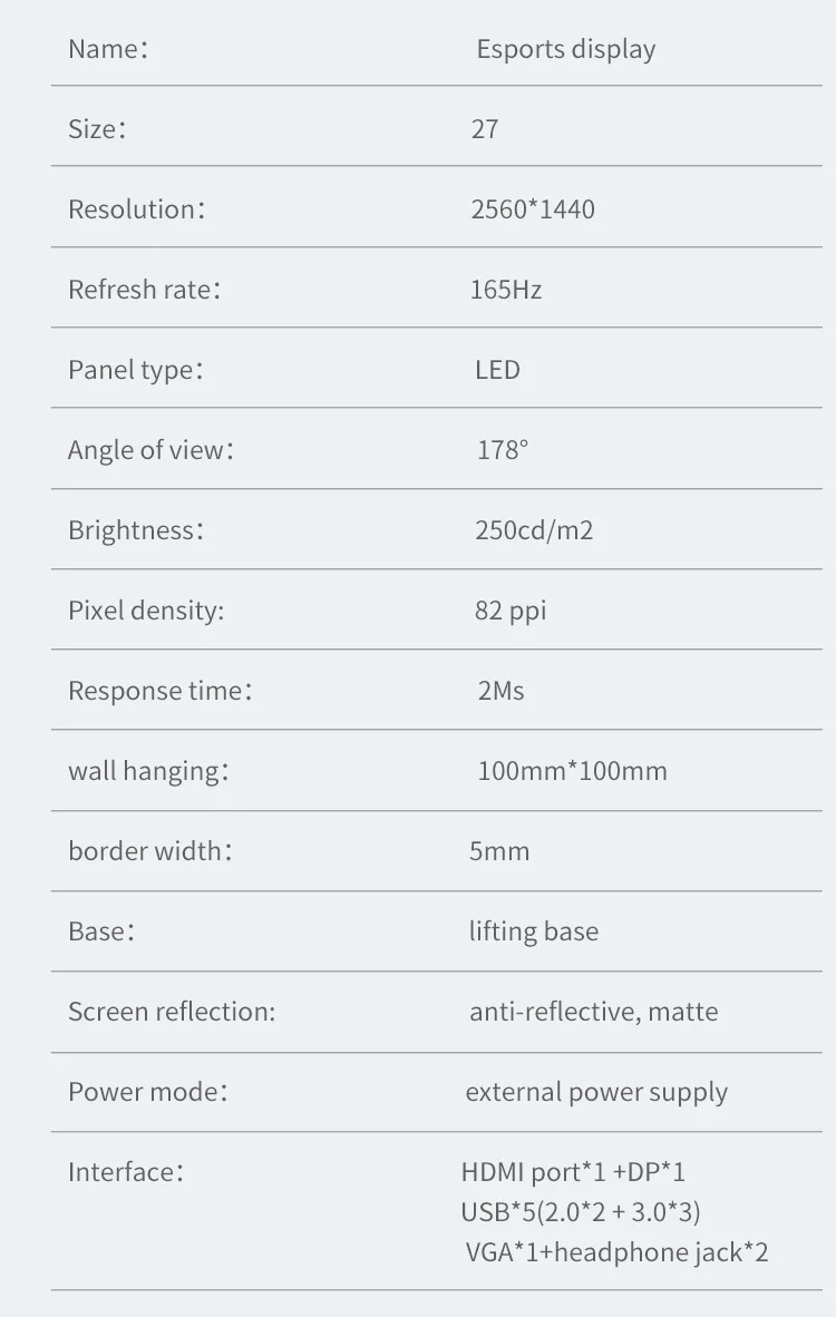 27inch Curved Screen Ips Panel 144hz 2k 4k Display 27inch Led Lcd ...