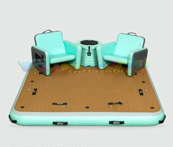 Commercial Blow Up Island Hopper Patio Solstice Swim Platform Bote ...
