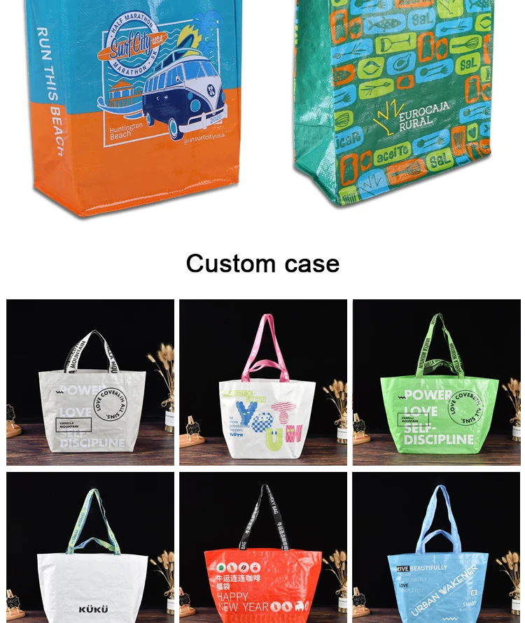 Promotional Customized Large Capacity PP Woven Tote Bag Laminated ...