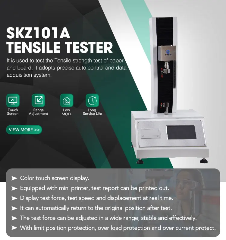 Skz101a 500n Tensile Strength Tester Machine Cardboard Carton ...