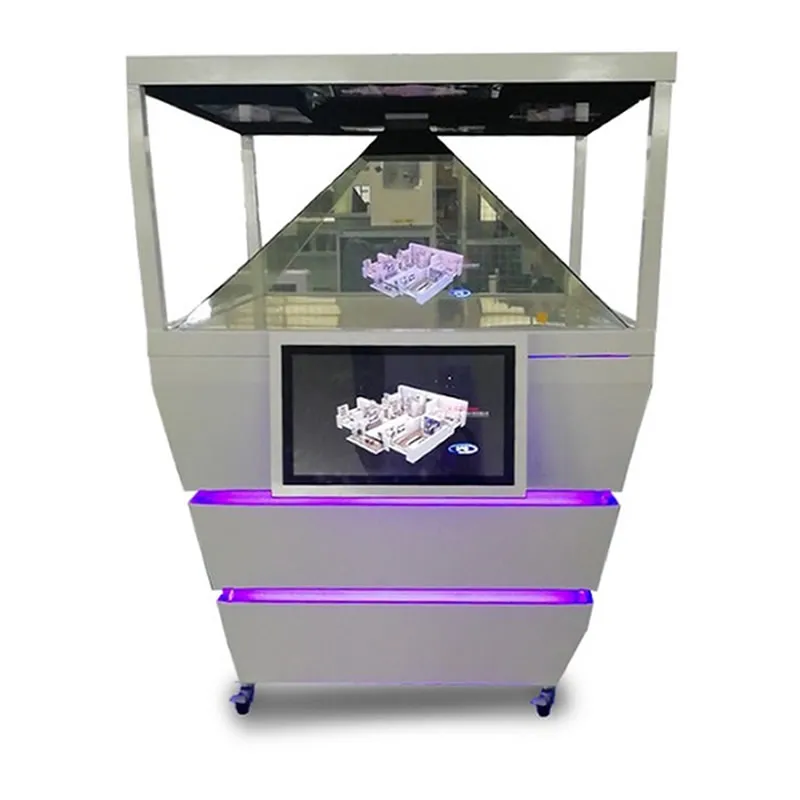 360 degree regular triangle holographic display cabinet 1100*1100mm ...