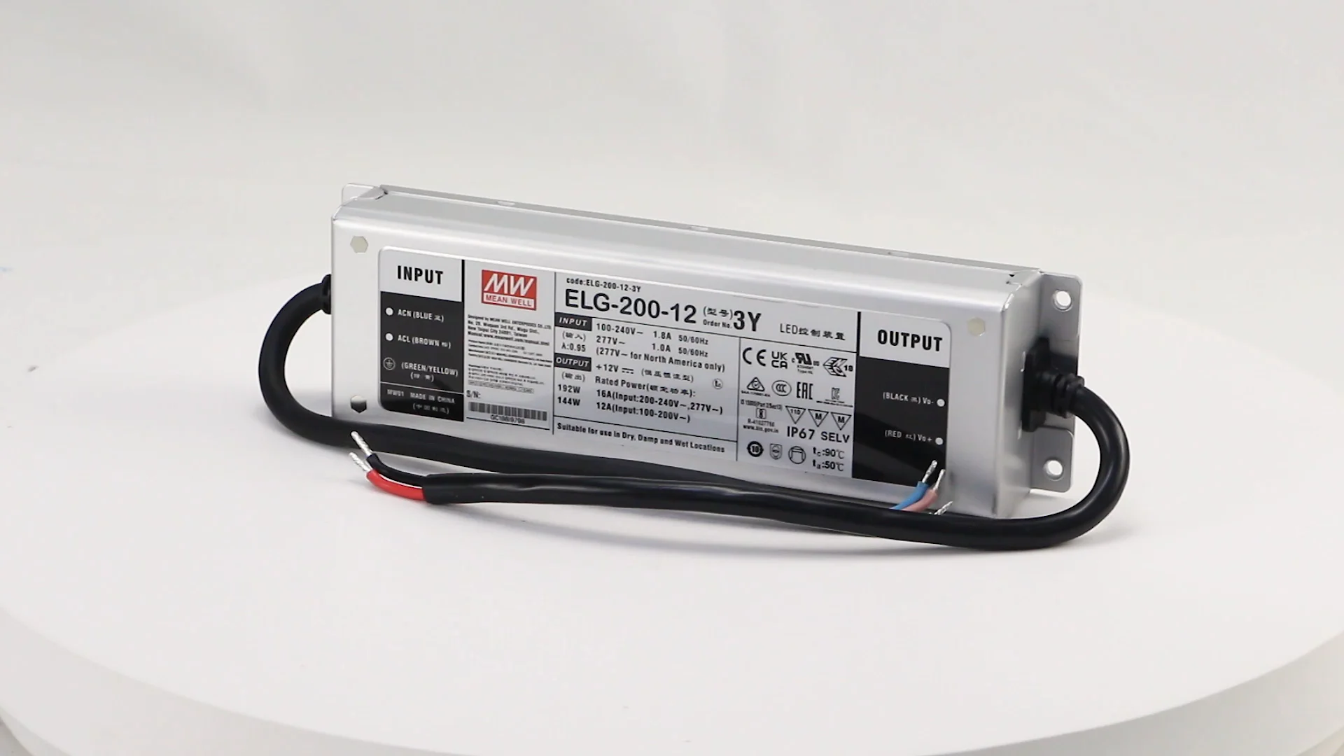 Elg-200-36 Meanwell 200w 36v Led Driver For Led Street Light - Buy 200w Led Driver,Led Light ...