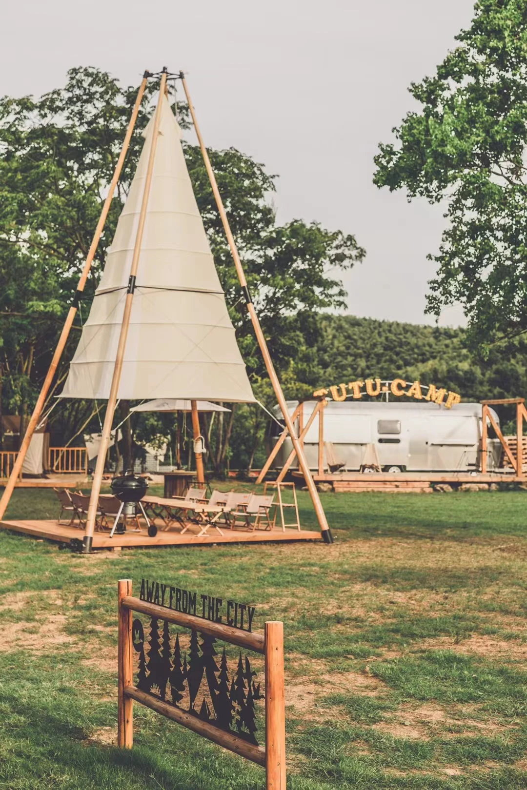 Outdoor Tipi Tent for Party - 8M Bamboo Poles & Eco-friendly