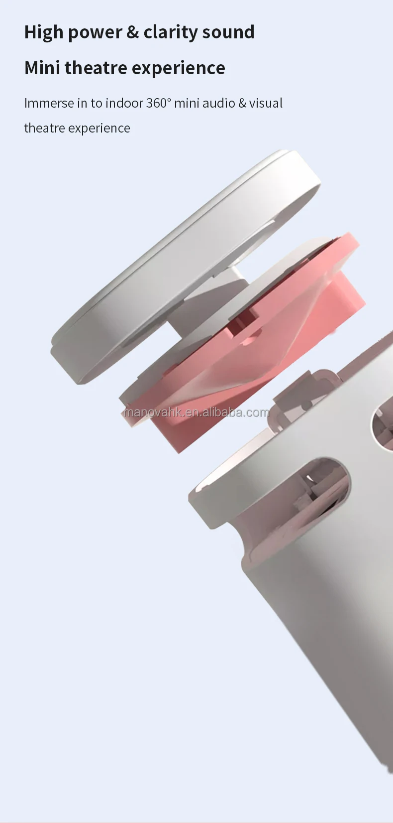 Multipurpose Portable Small Tables Singing Hifi Bass Vibration Speakers ...