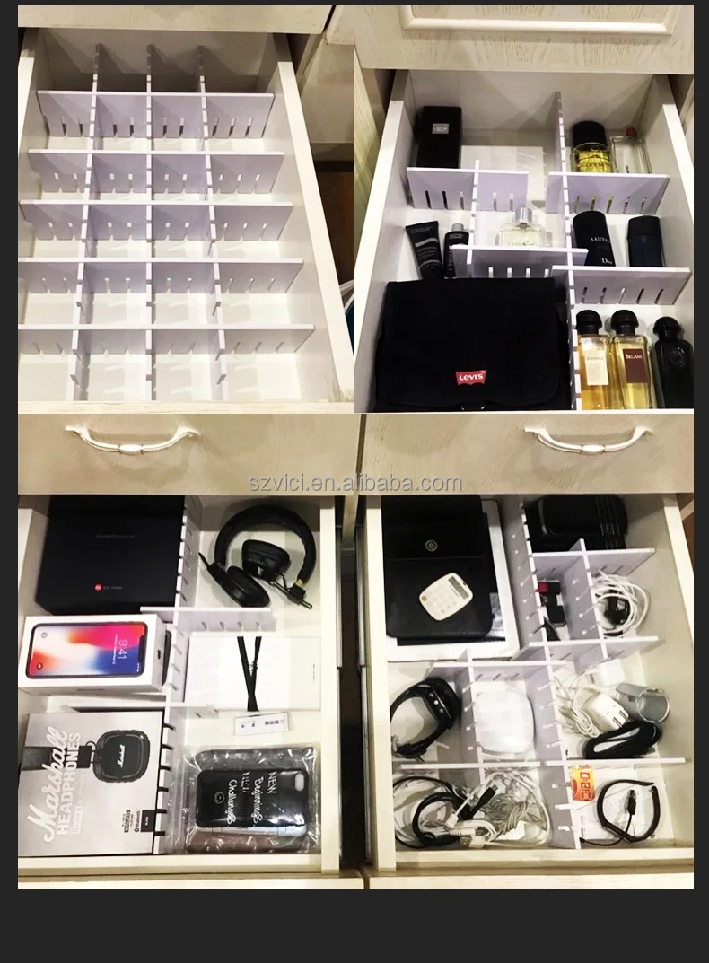 Drawer Divider Storage Partition Board Compartment Dressing Table
