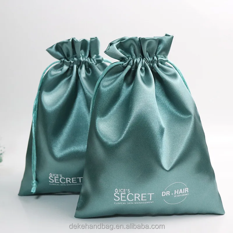 Custom Branded Luxury Soft Touch Reusable Drawstring Satin Dust Bags ...
