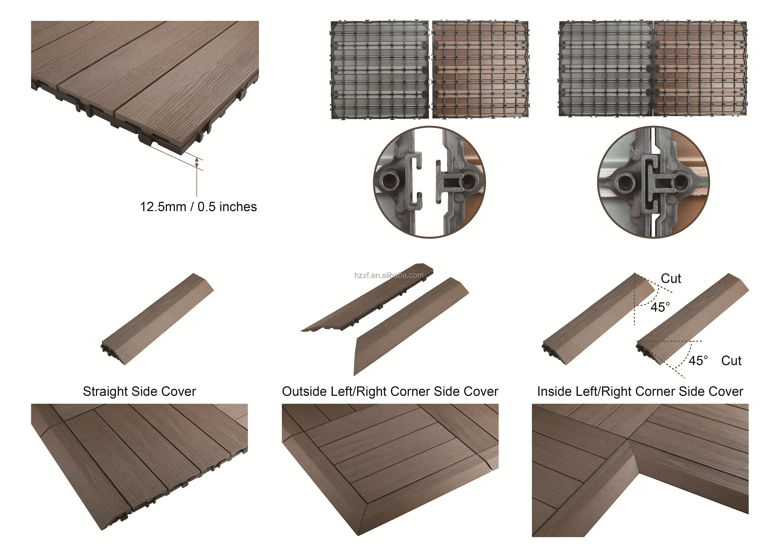 Easy Quick Install DIY Decking Tiles for Garden and Balcony| Alibaba.com