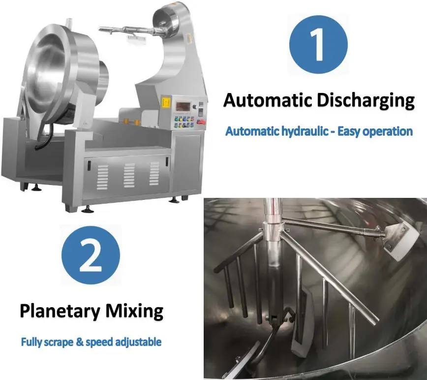 Restaurant Kitchen Tools Industrial Milk Tilting Boiling Pan With ...