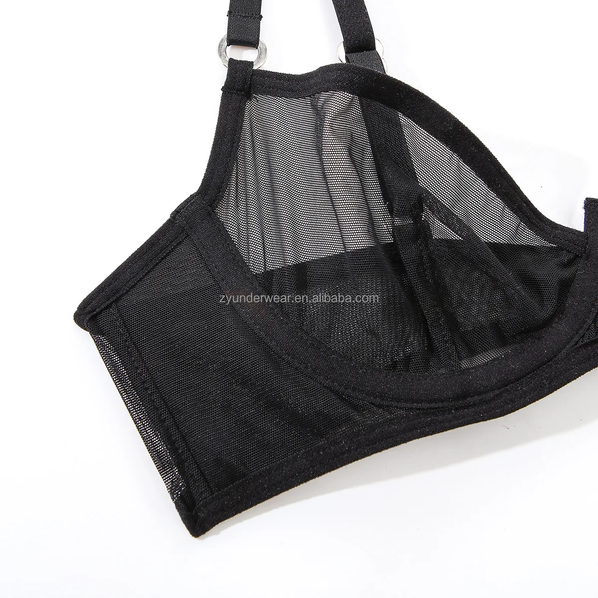 Summer Underwire Mesh Bra and Thong Set - Sexy & Sheer