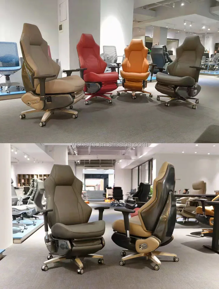 USB Port Ergonomic Revolving Recliner Game Office Chair