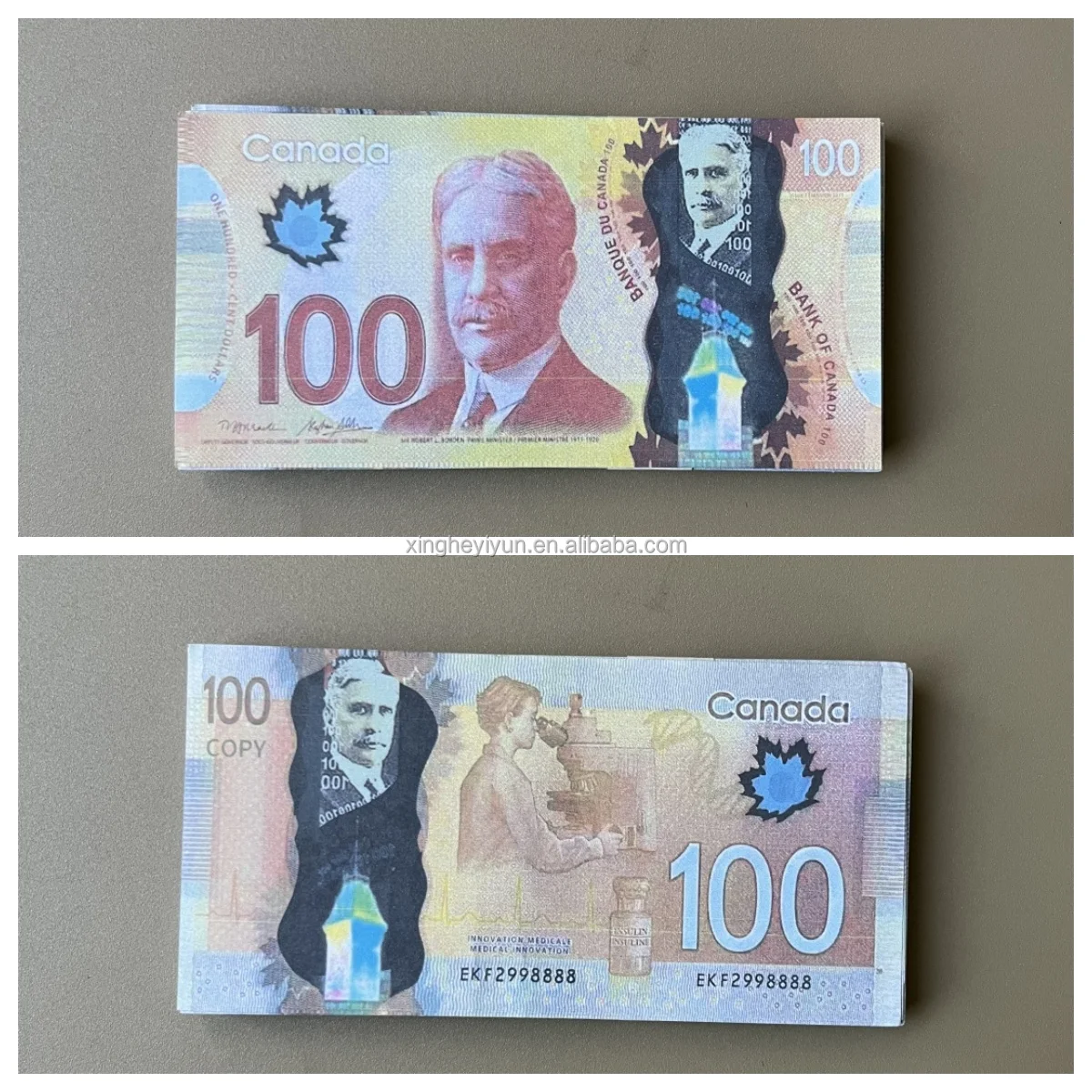 Canadian Prop Money Canada Movie Event Decor and Props Notes Bills ...