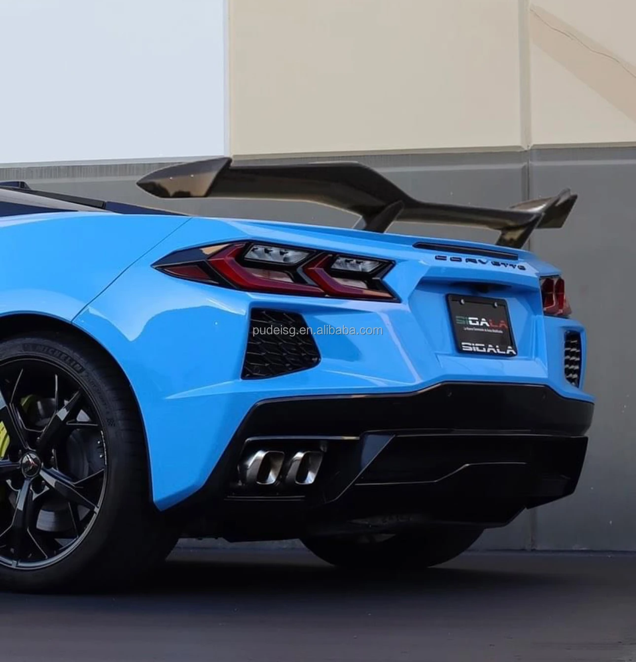 For 2023 Corvette C8 Z06 Style Dry Carbon Fiber Rear Spoiler High Wing ...