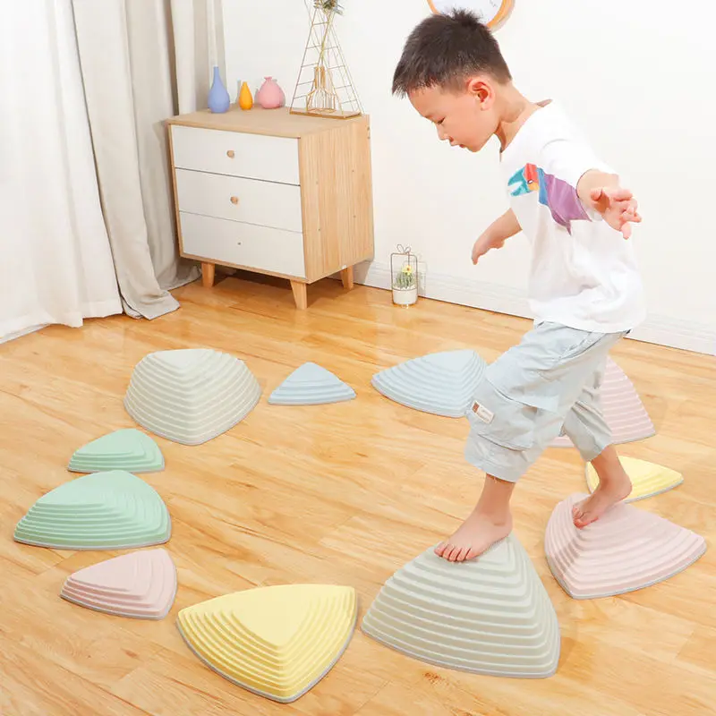 6pcs/set Pastel Color Educational Balance Exercise Toy Macaron Stone ...