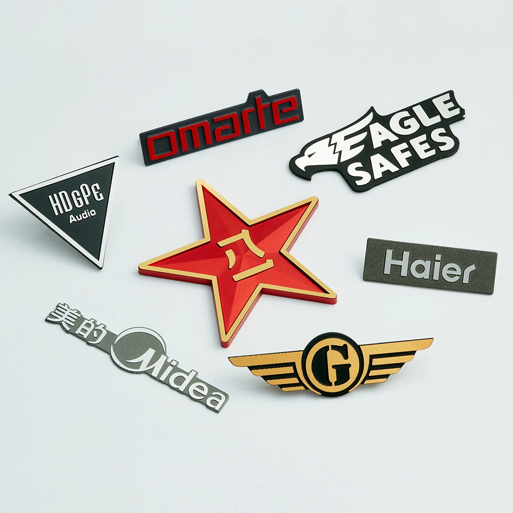 Fashion Metal Sticker Brand Logo Nameplate Custom Stainless Steel Name ...
